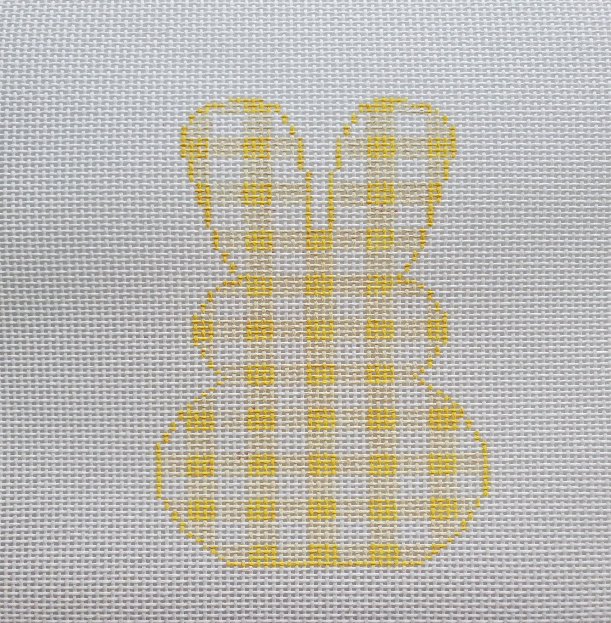Gingham Peeps Bunny Canvas Design | Silver Stitch Needlepoint
