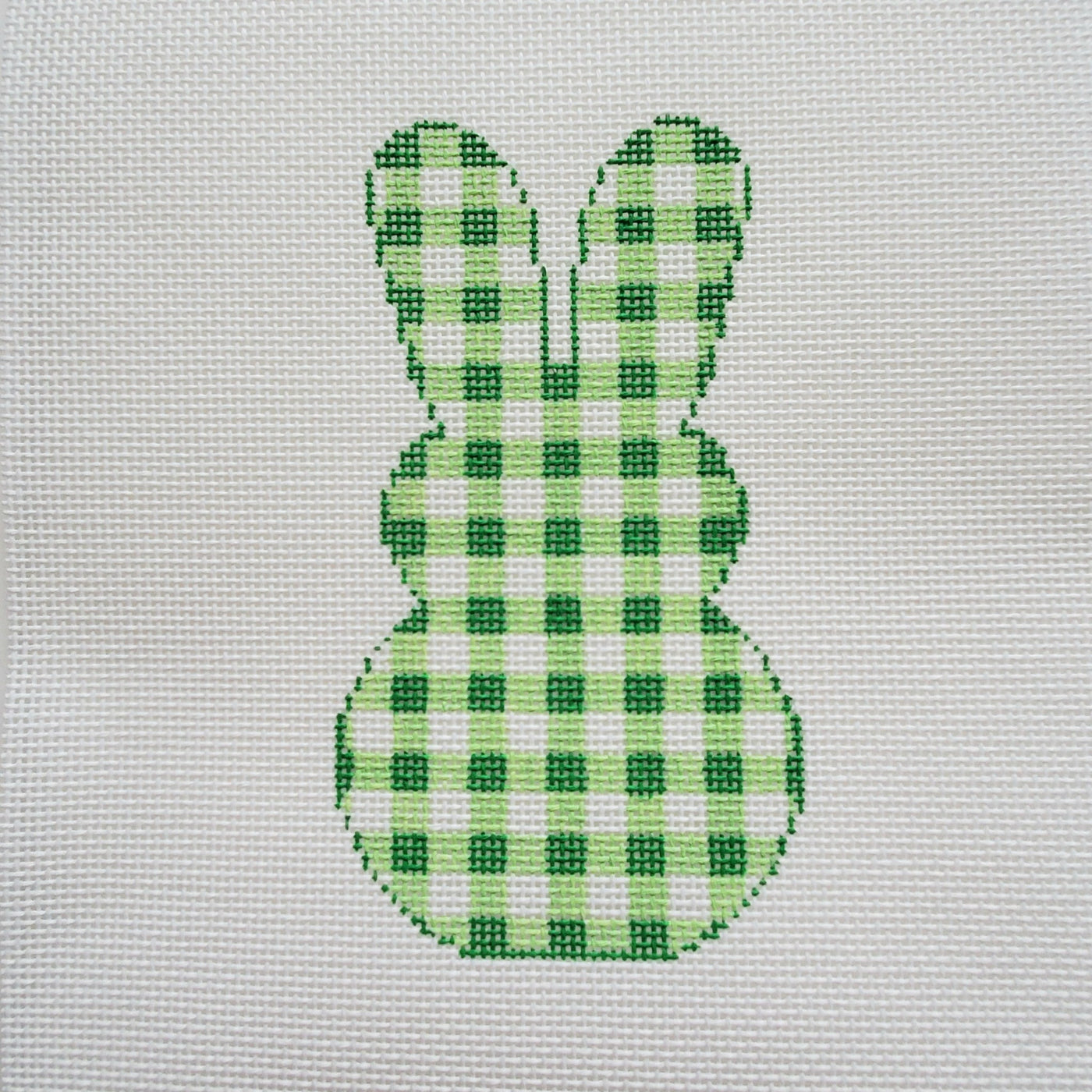 Gingham Peeps Bunny Canvas Design | Silver Stitch Needlepoint